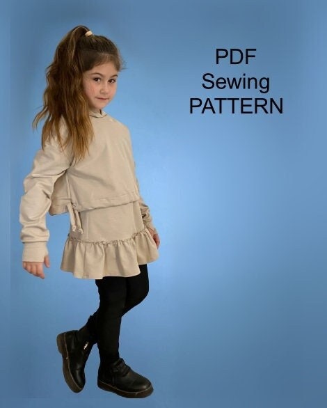Hood - PDF Sewing Pattern, PDF Pattern for Girls, Pdf Patterns for Kids ...