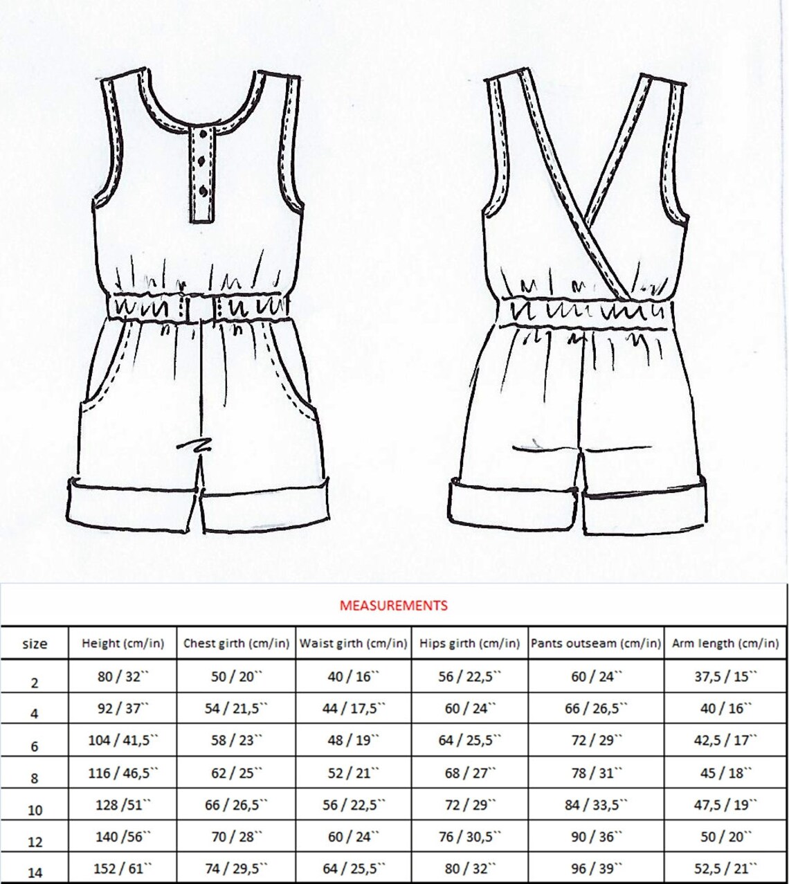 Girls Romper PDF Pattern, PDF Pattern for Girls, Pdf Patterns for Kids ...