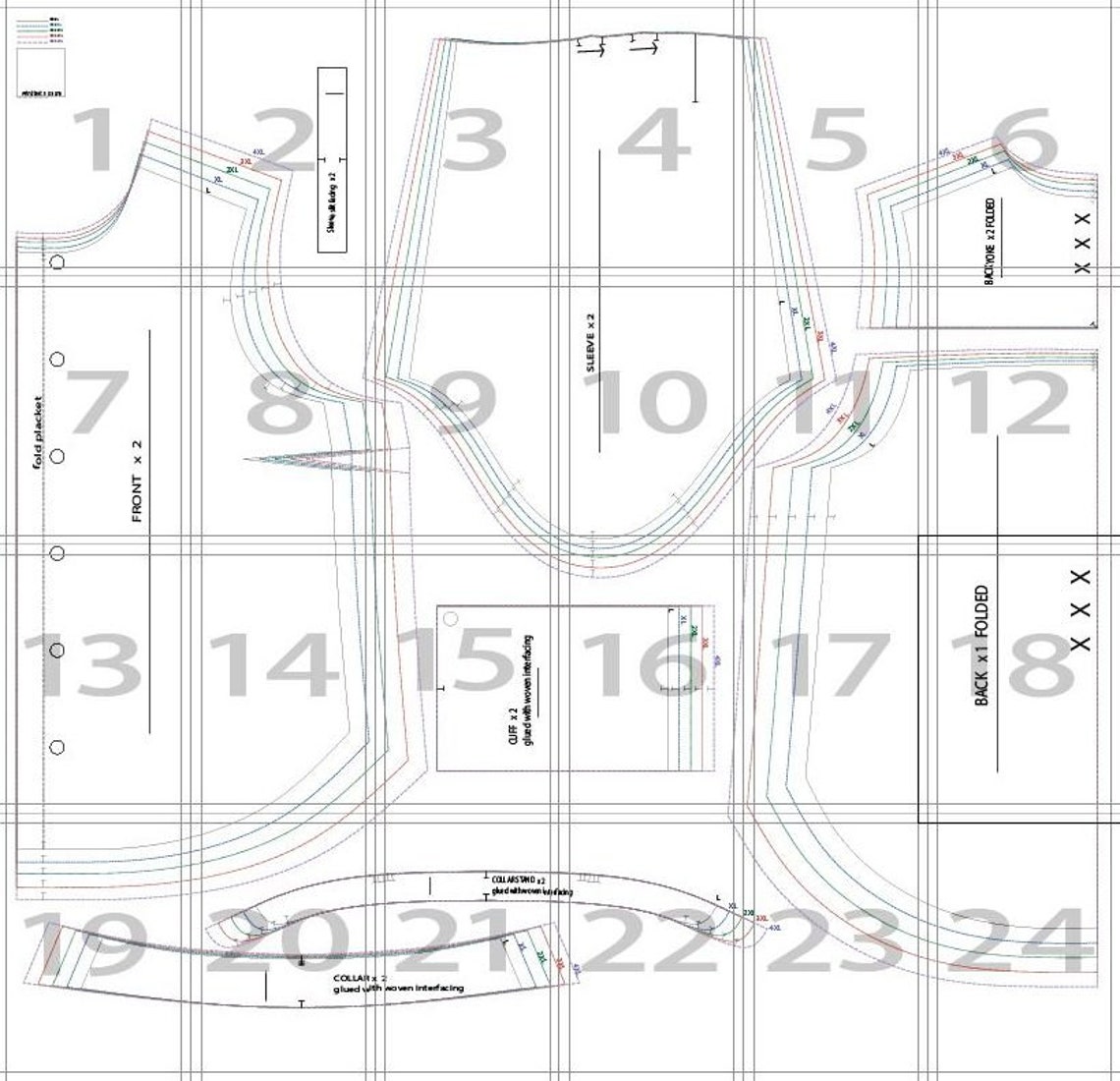 PDF Pattern of Women's Oversized Shirt PDF Pattern Plus - Etsy