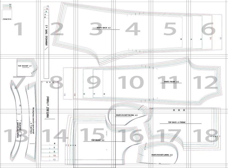 Girls Suit PDF Pattern, Kids PDF Pattern, Kids Pants Pattern, Sewing ...