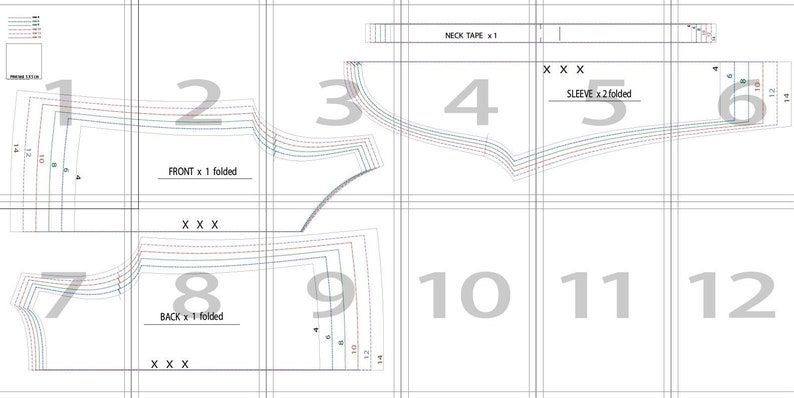 Long Sleeve Top PDF Pattern, Girls Blouse Pattern, PDF Pattern for ...