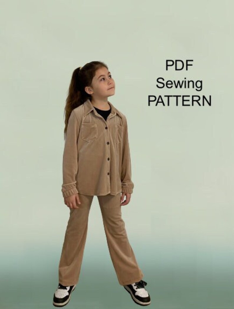 Girls Suit Sewing Pattern, PDF Pattern for Girls, Pdf Patterns for Kids ...