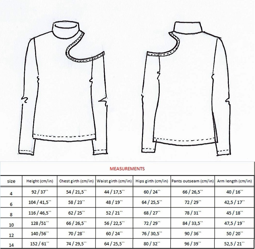 PDF Girls Turtleneck Pattern PDF Pattern for Girls Pdf - Etsy