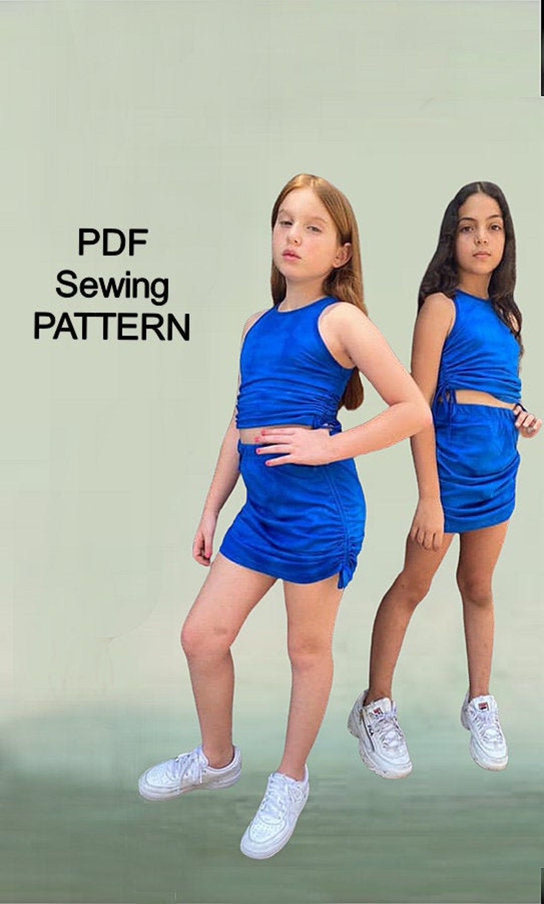 Girl’s Smart Suit PDF Sewing Pattern, PDF Pattern of Skirt, Pdf ...