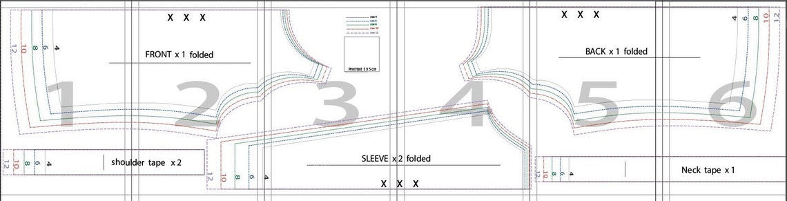 T-shirt PDF Sewing Pattern, PDF Pattern for Kids, PDF Pattern of T ...