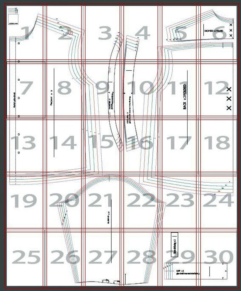 PDF Pattern of Women's Oversized Shirt, PDF Pattern Plus Size Women ...