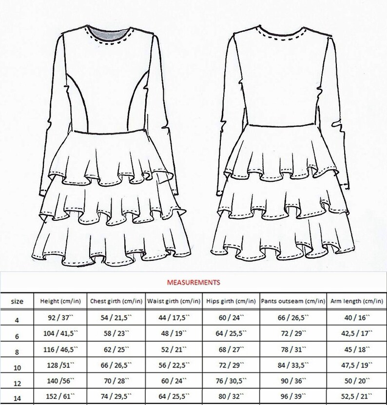 Girls Dress PDF Sewing Pattern, PDF Pattern for Girls, Pdf Patterns for ...