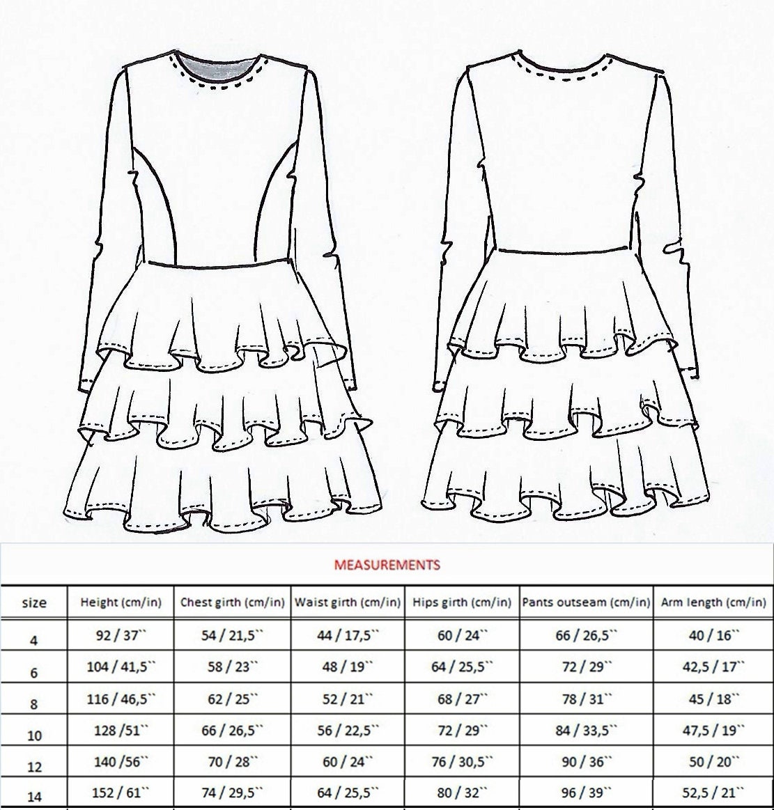 Girls Dress PDF Sewing Pattern, PDF Pattern for Girls, Pdf Patterns for ...