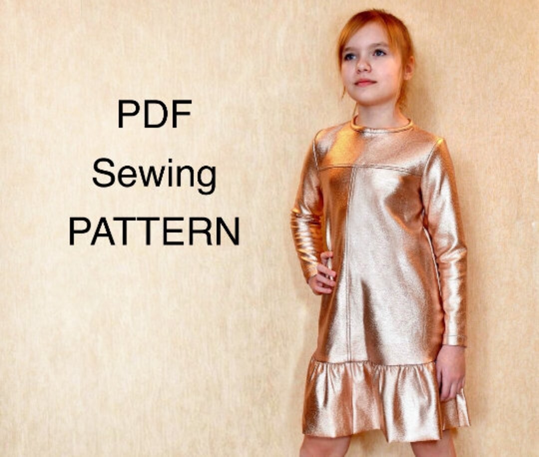 Girl’s Smart Dress PDF Sewing Pattern, PDF Pattern for Girls, Pdf ...