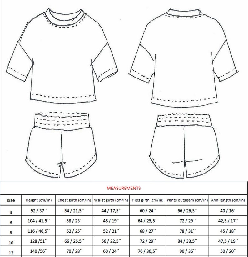 Sports Suit for Kids - PDF Pattern, Girl’s Suit Sewing Pattern, Pdf ...