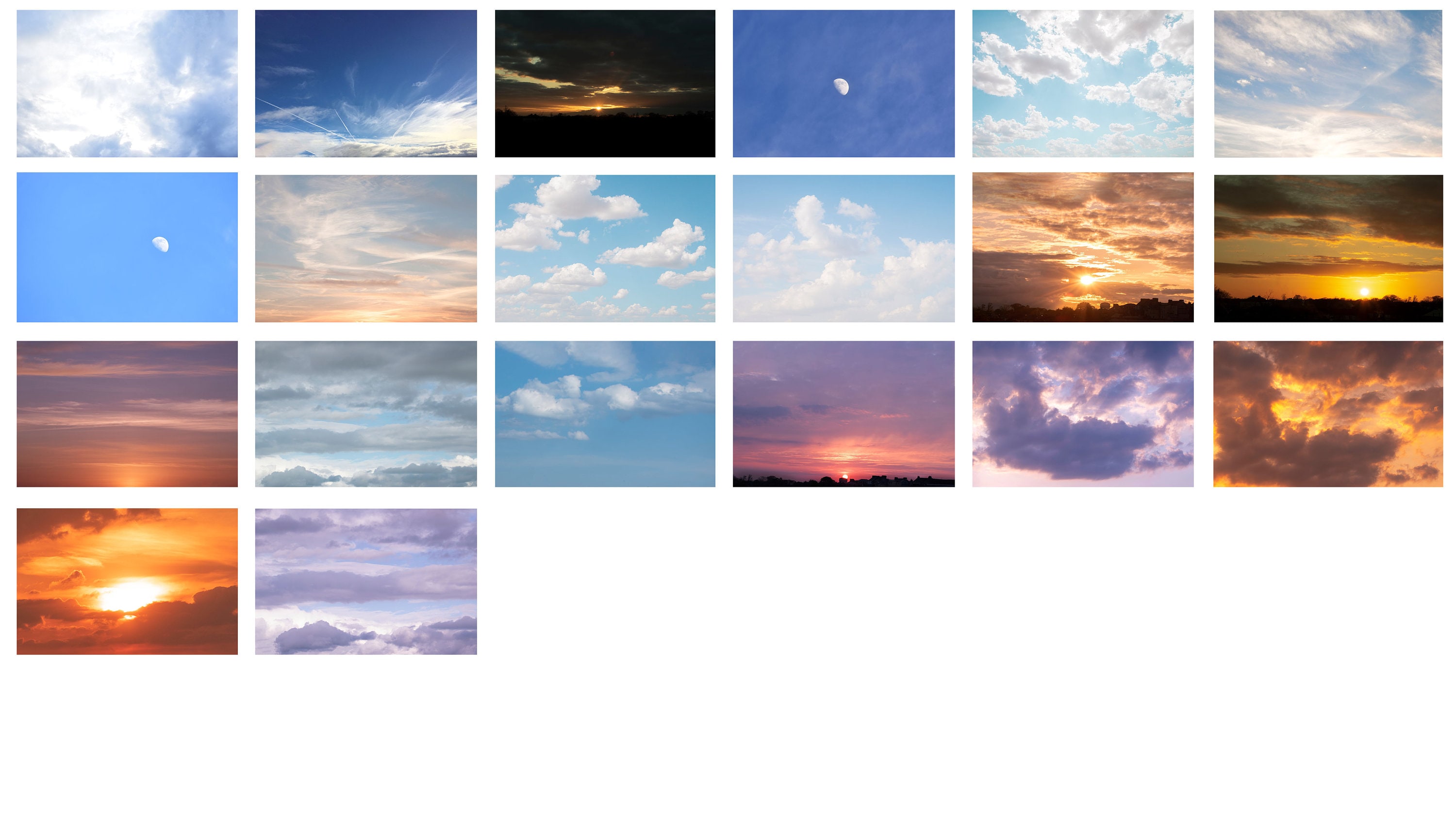 50 Sky Photo Overlays paquete para photoshop puesta de sol - Etsy España