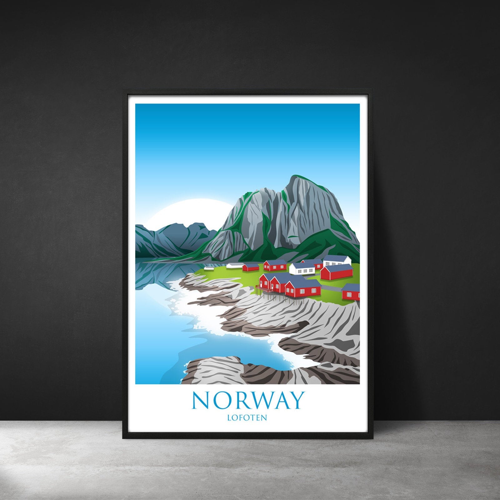 Lofoten, Norway, Fjord, Norway Poster, Norway Art, Norway Print, Travel ...