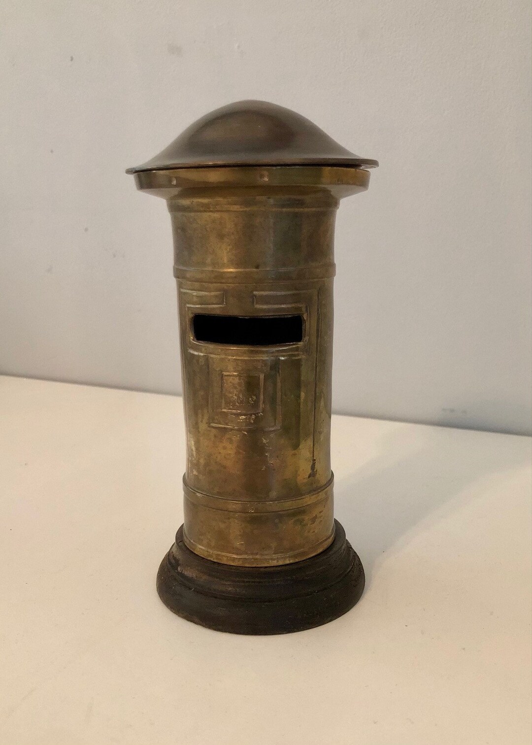 Vintage Brass Money Box in the Style of a Post Box - Etsy