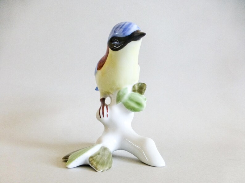 Vintage Porcelain Bird Figurine: Antique Pottery Bird Blue Tit - Etsy UK