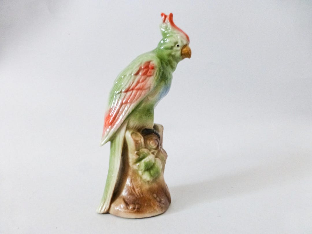 Antique Parrot,porcelain Bird Figurine, Antique Bird Figurine,statuette ...