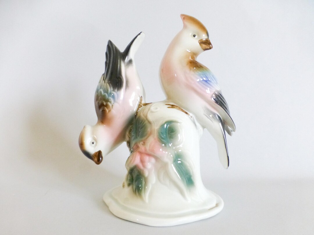 Vintage German Porcelain Bird Figurine: Hand-painted Art Sculpture - Etsy