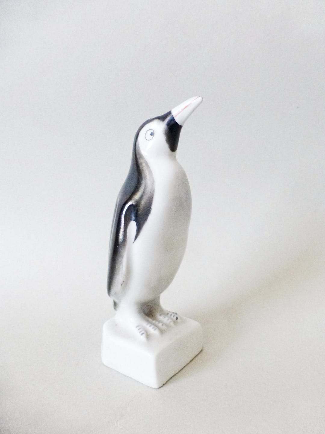 Penguin Figure,vintage Porcelain Penguin Figurine,vintage Pottery Bird ...
