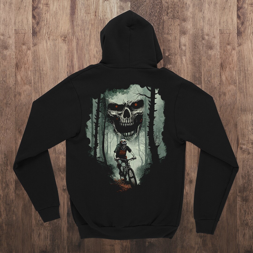 Unlit Demon Skull MTB Hoodie Mountain Bike Hoodie Downhill Biking ...