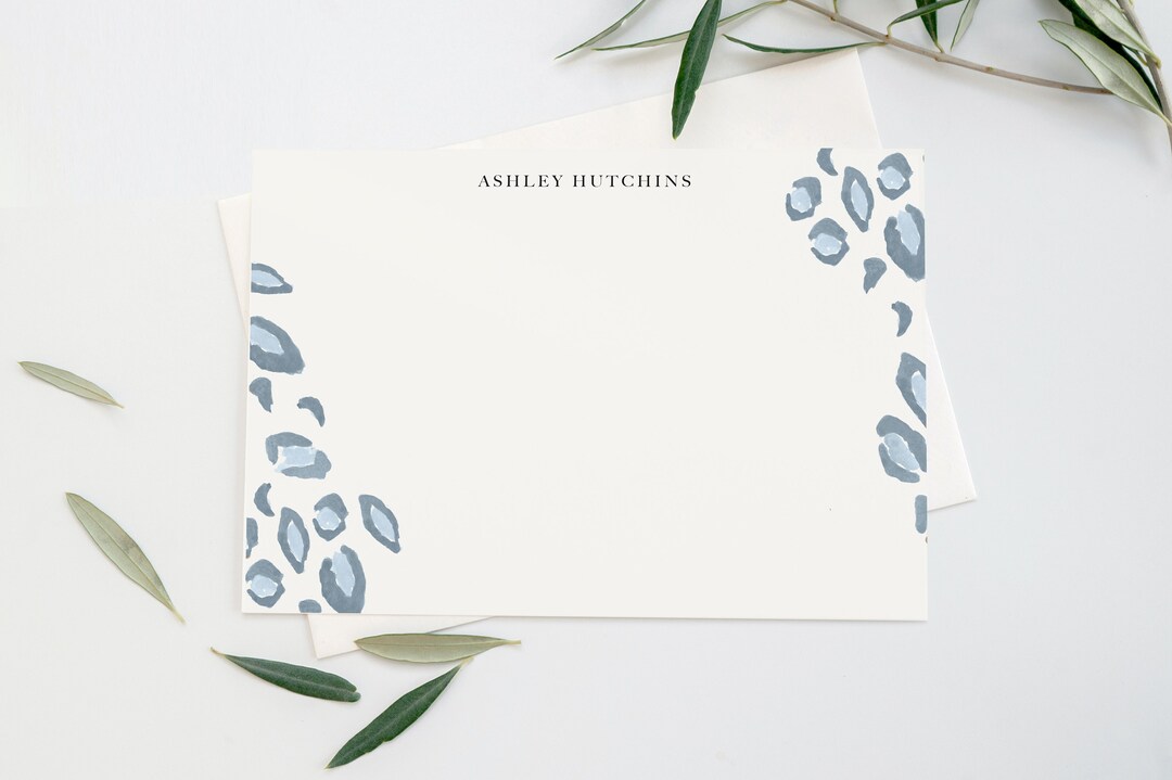 Leopard Print Stationery | Monogrammed Notes | Personalized Notecards ...