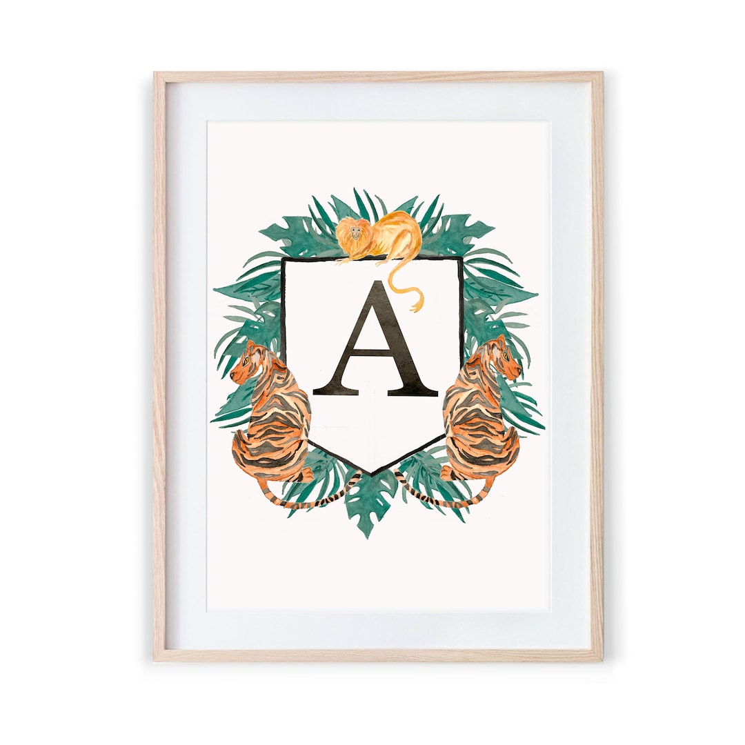 Custom Tiger Monogram Crestdigital FILE Downloadable - Etsy