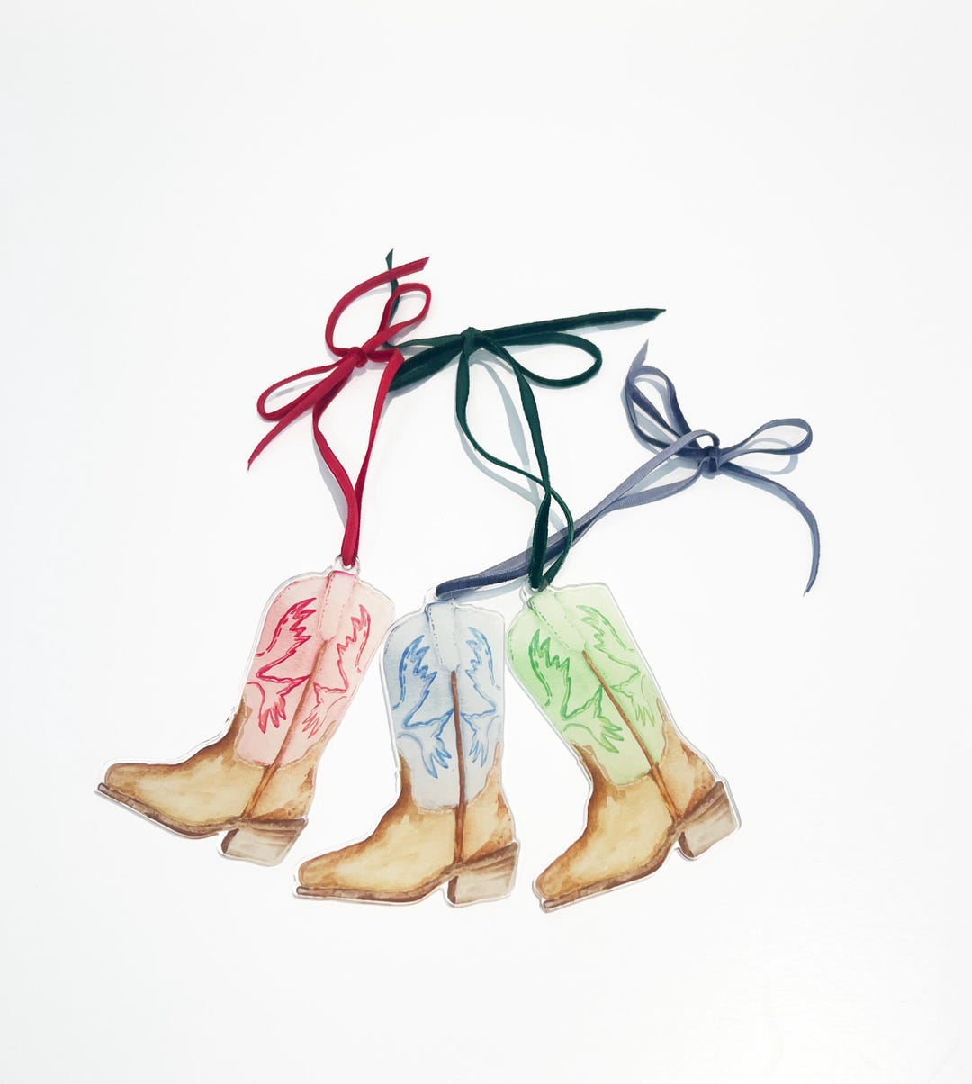 Cowboy Boot Ornament | Boot Reusable Gift Tag | Stocking Stuffer Gift ...
