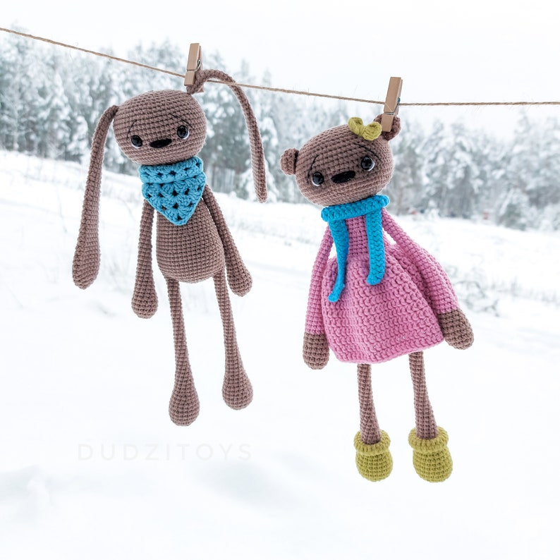 Crochet Bunny Pattern Amigurumi Rag Doll Animals - Etsy