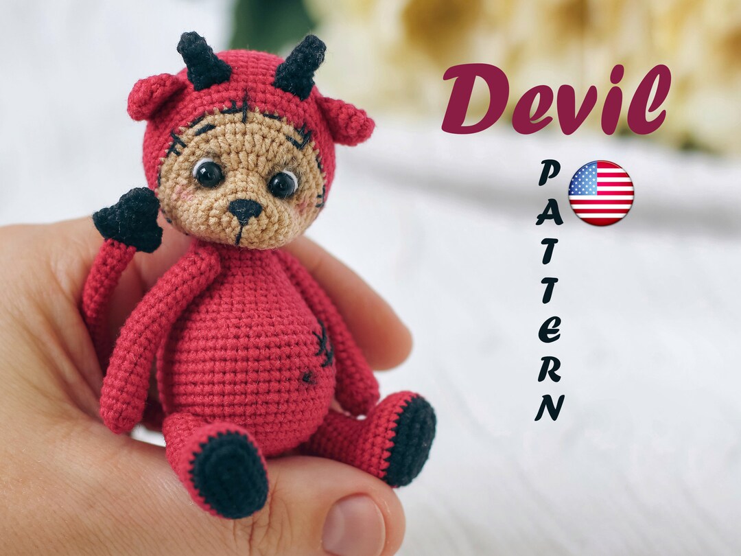 Teddy Bear Devil Crochet Pattern Amigurumi - Halloween - Lucifer the ...