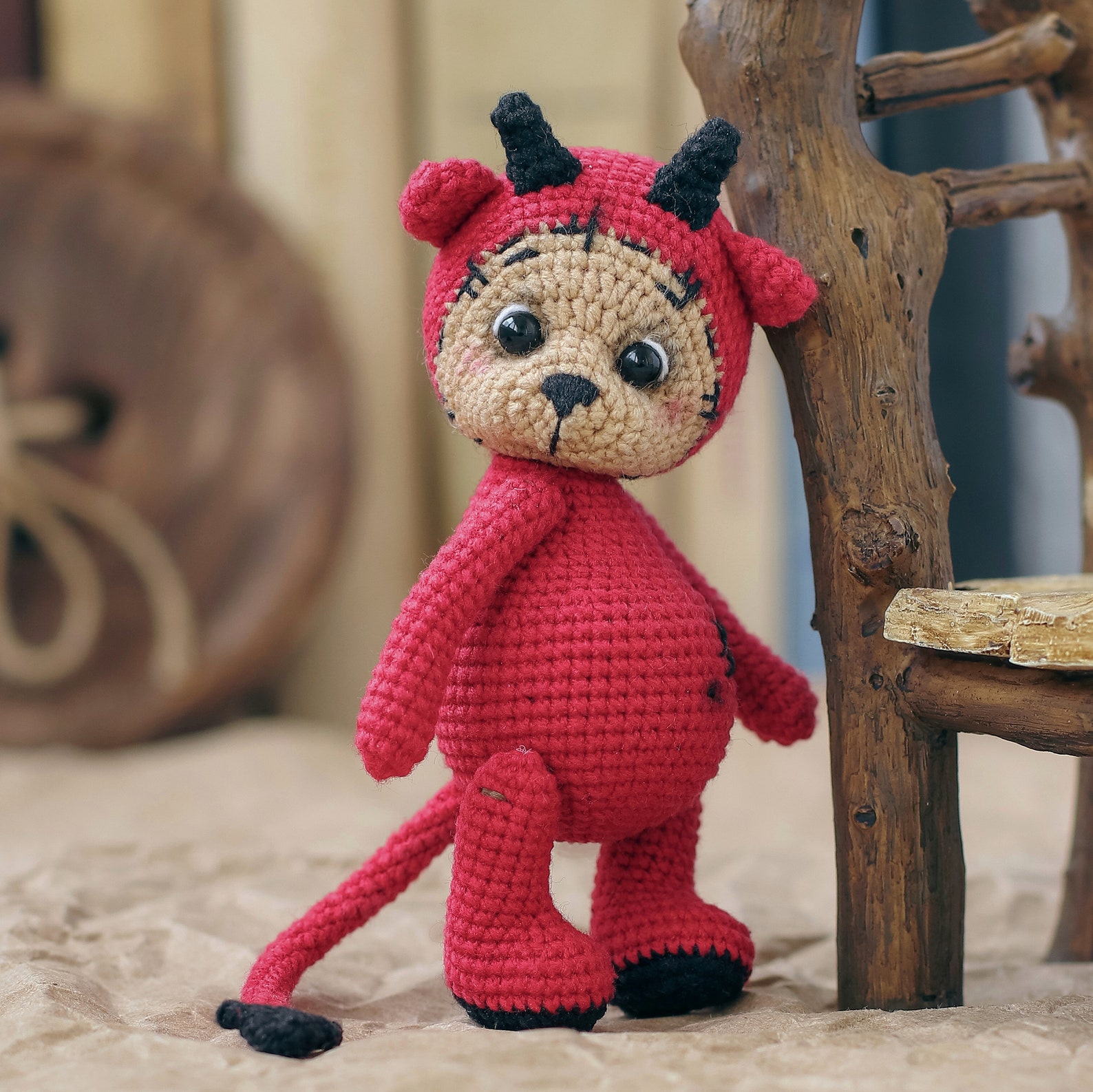 Teddy Bear Devil Crochet Pattern Amigurumi Halloween - Etsy