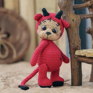 Teddy Bear Devil Crochet Pattern Amigurumi - Halloween - Lucifer the ...