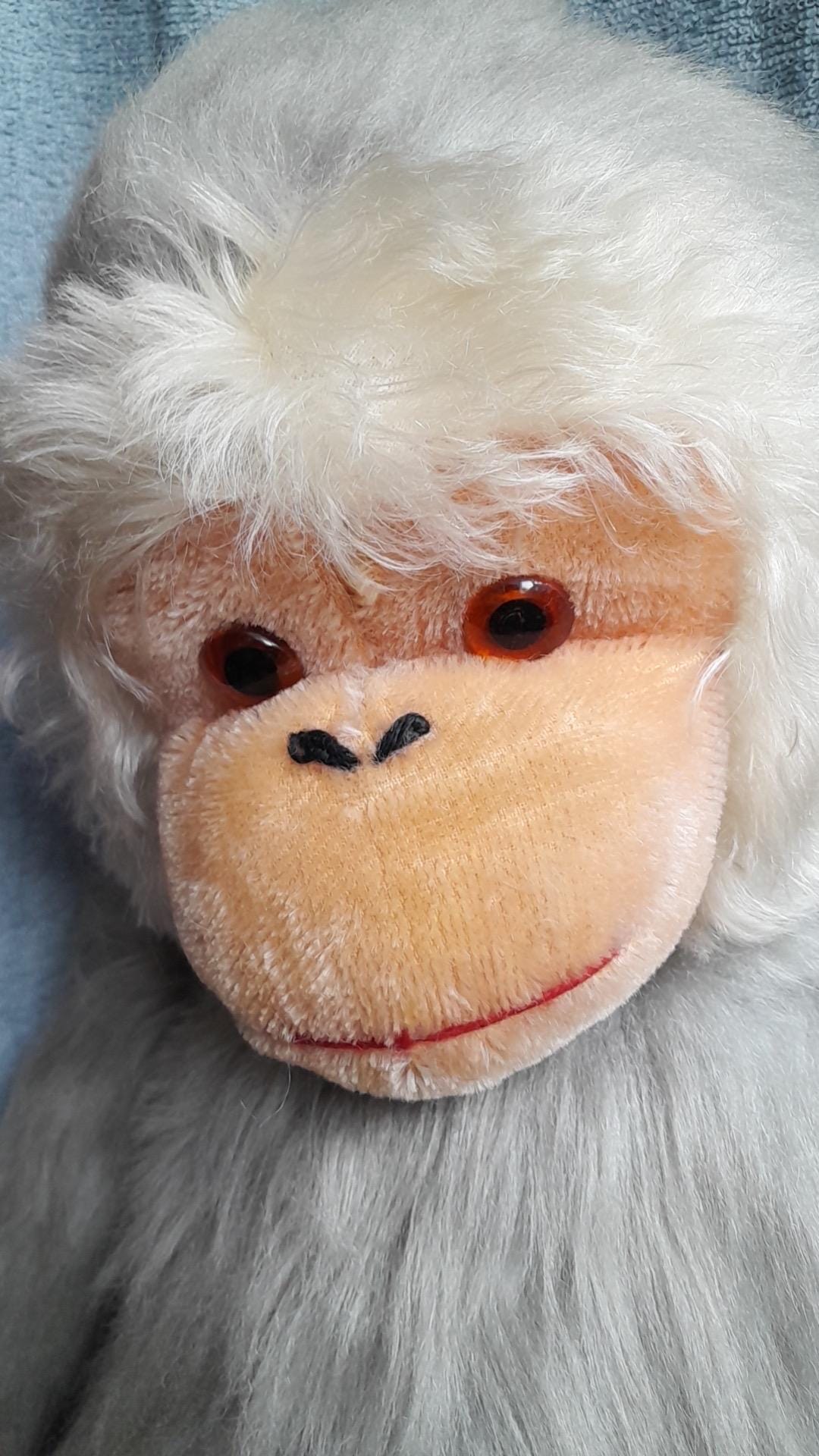Vintage GDR Plush Monkey 1980s - Soft Stuffed Toy 55 Cm - Collectible ...