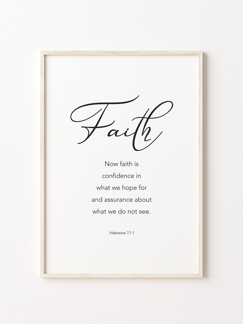 Hebrews 11:1 Faith is Confidence in What We Hope for Christian Wall Art ...