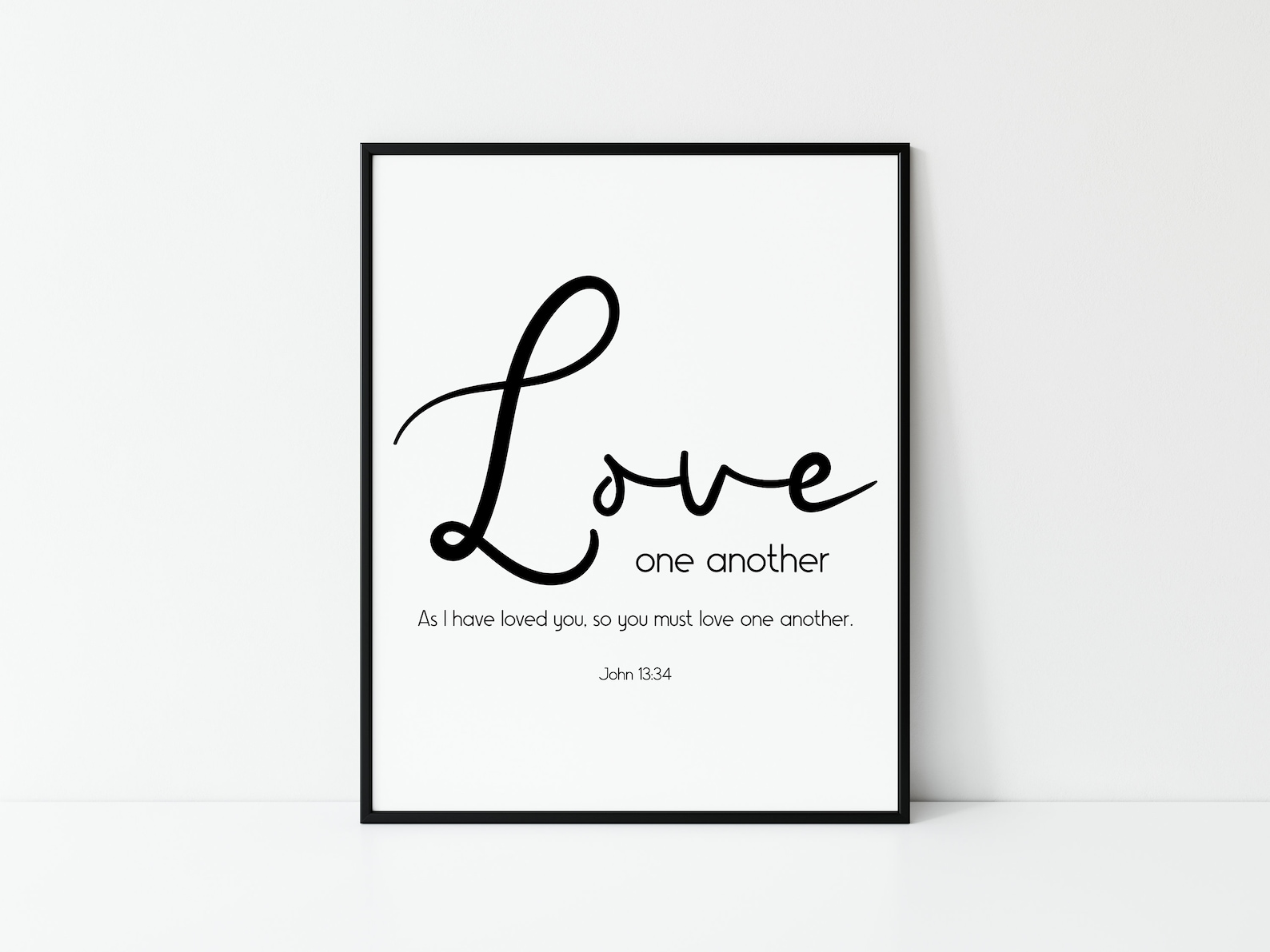 Love One Another, John 13:34, Bible Verse Wall Art, Christian Wall Art ...