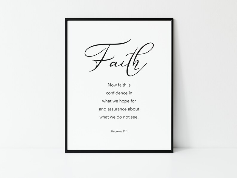 Hebrews 11:1 Faith is Confidence in What We Hope for Christian Wall Art ...