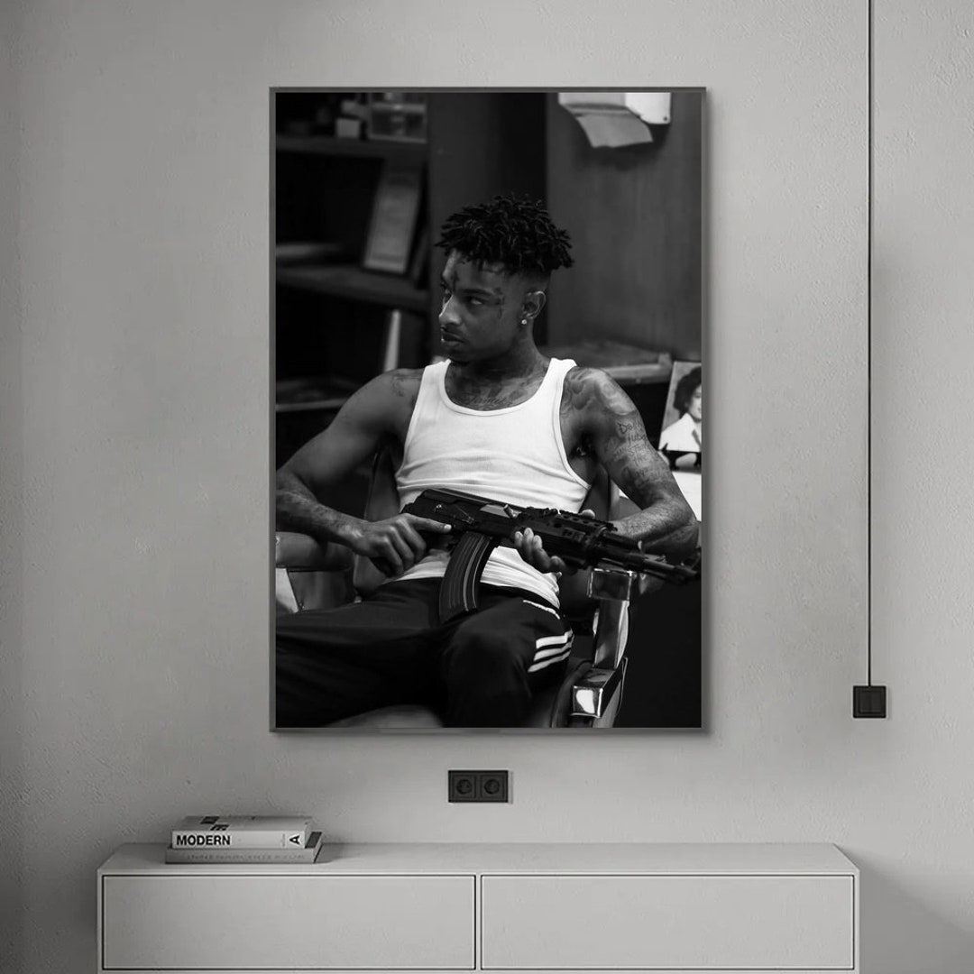 21 Savage Poster, Music Poster, Canvas Poster, Wall Art, Home Decor, No ...