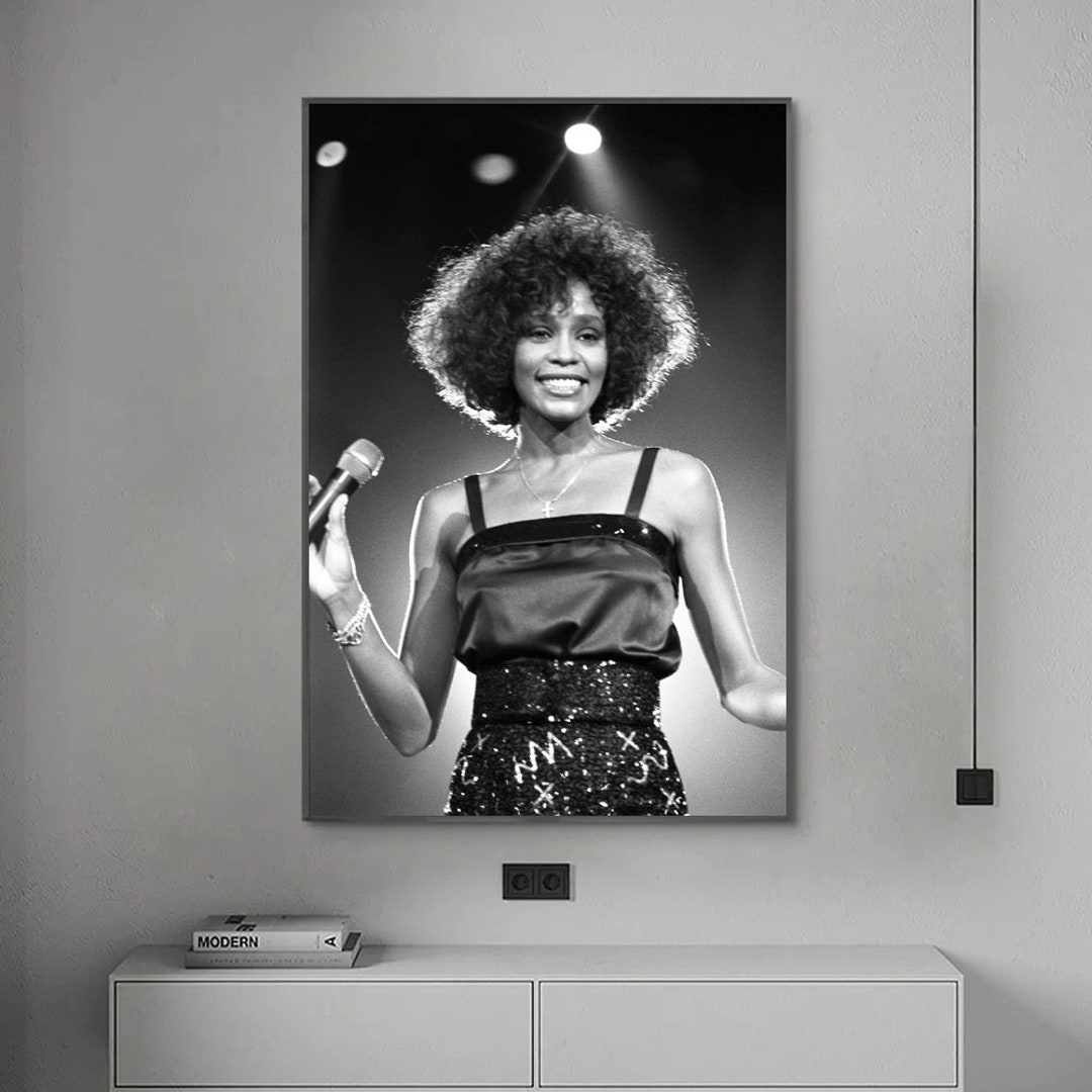 Whitney Houston Poster, Music Poster, Canvas Poster, Wall Art, Home ...