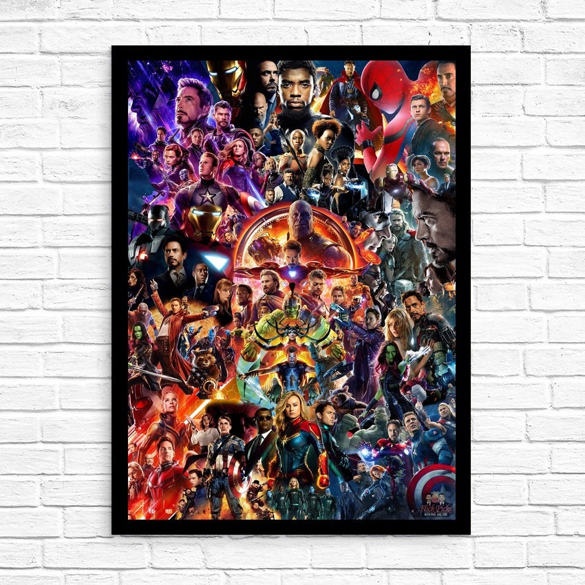 Avengers Assemble Movie Poster Wall Art Living Room Home - Etsy