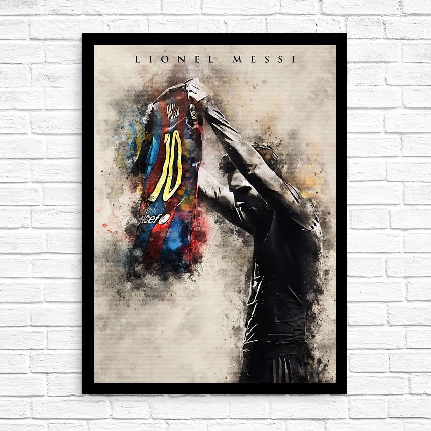 Lionel Messi Football Star Poster Living Room Home Decor, No Frame sold ...