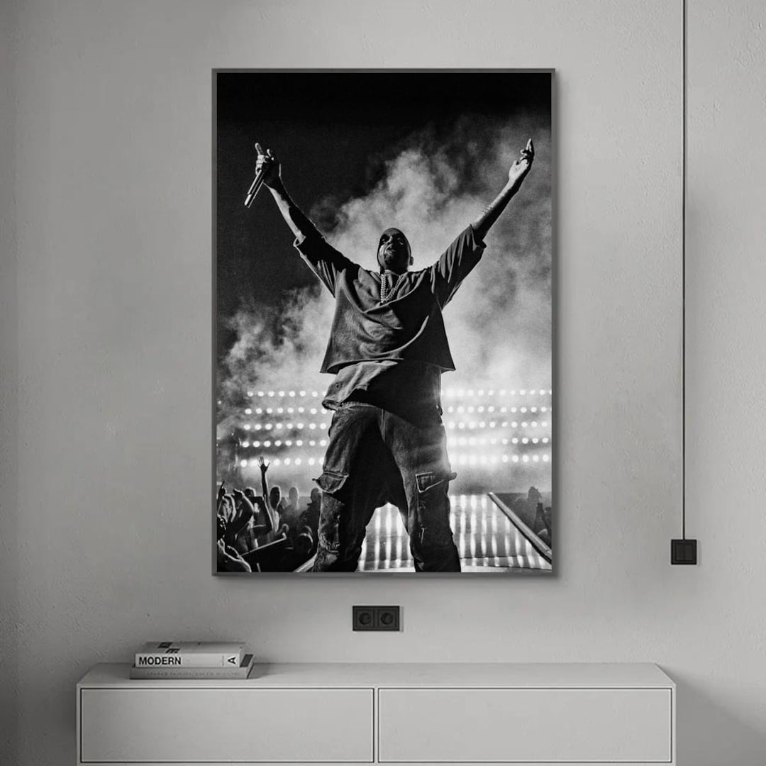 Kanye West Poster, Music Poster, Canvas Poster, Wall Art, Home Decor ...