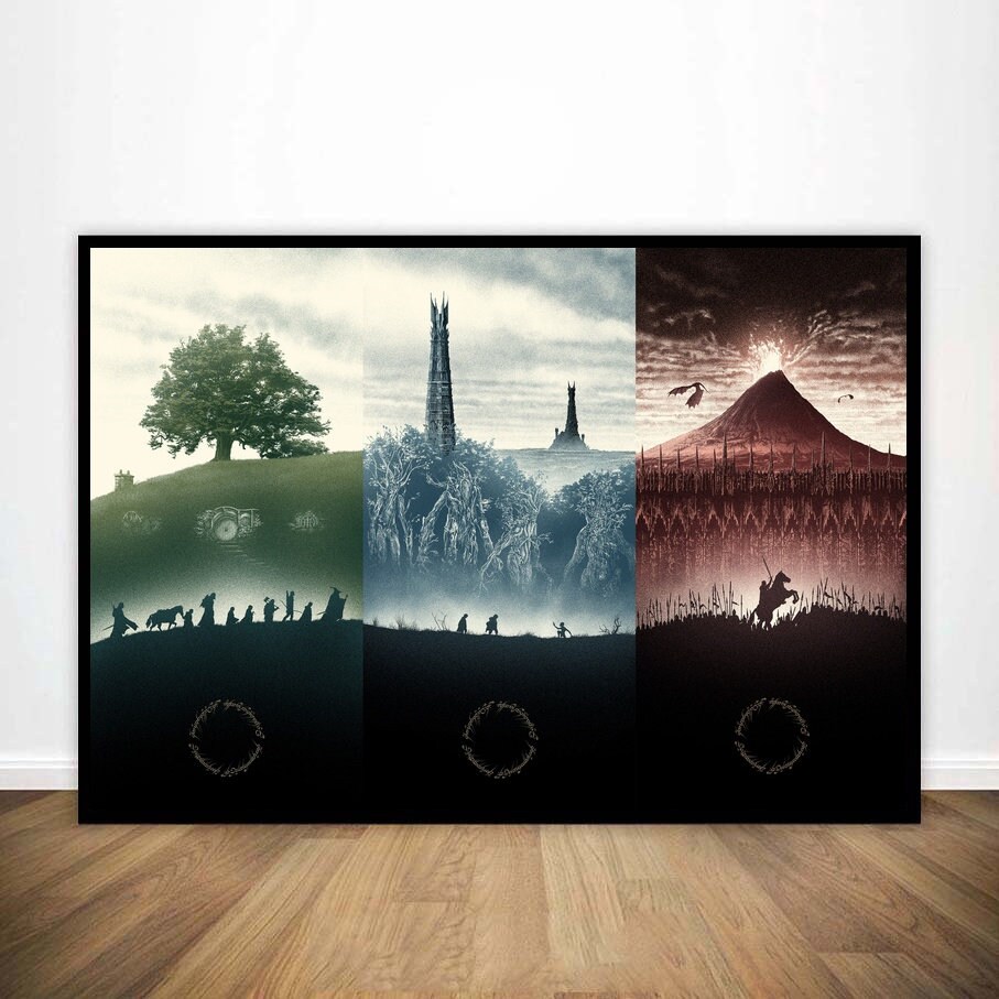 Lord of Rings Movie Poster Wall Art Canvas Painting Living - Etsy