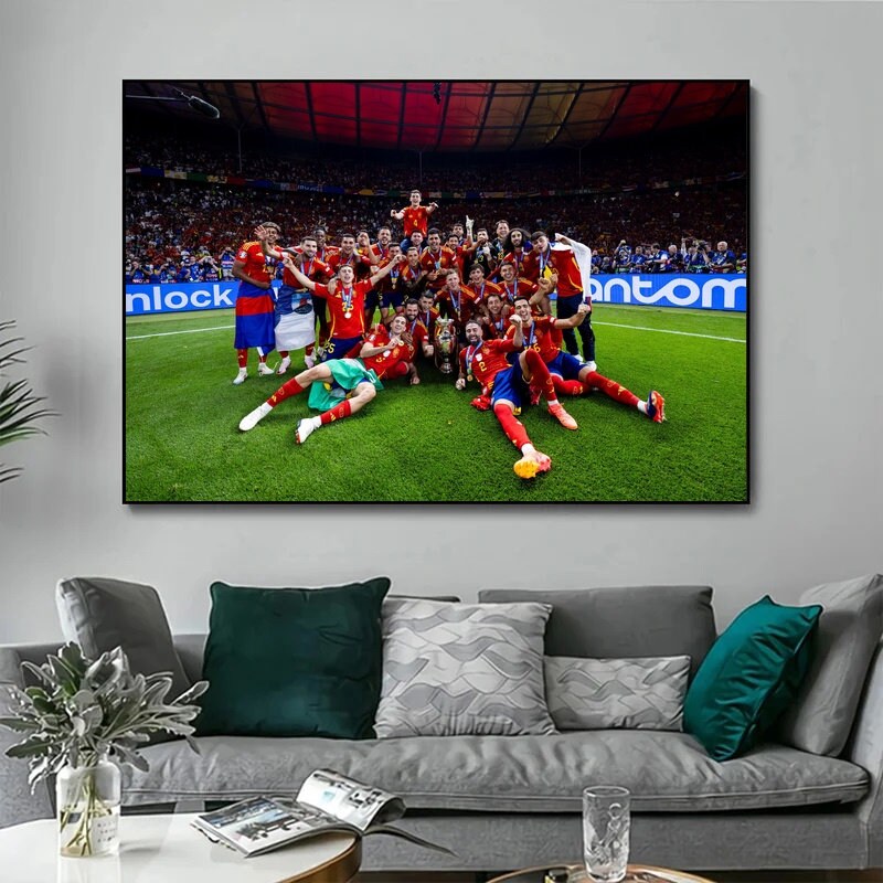 2024 European Cup Champions Poster, Spain Euro 2024 Champion, Spanish ...