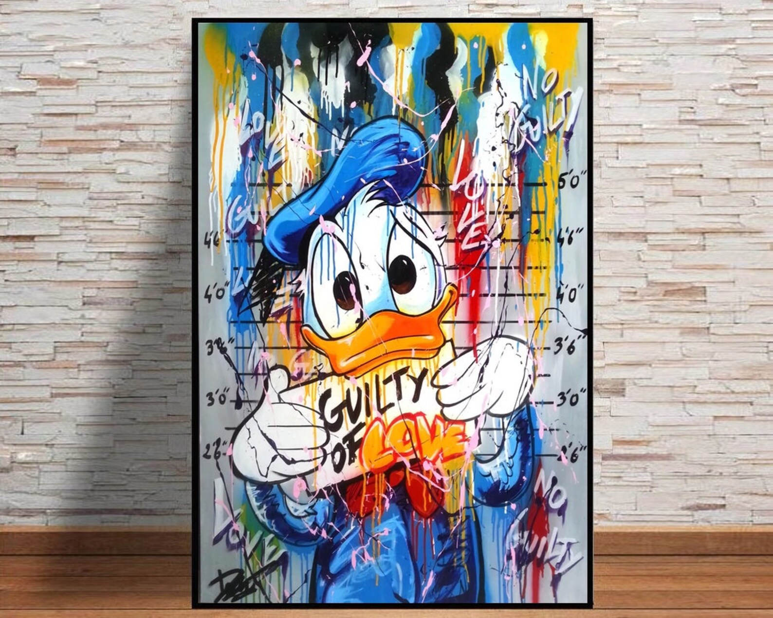 Donald Duck Art Canvas Poster Wall Art Painting Wall Decor - Etsy