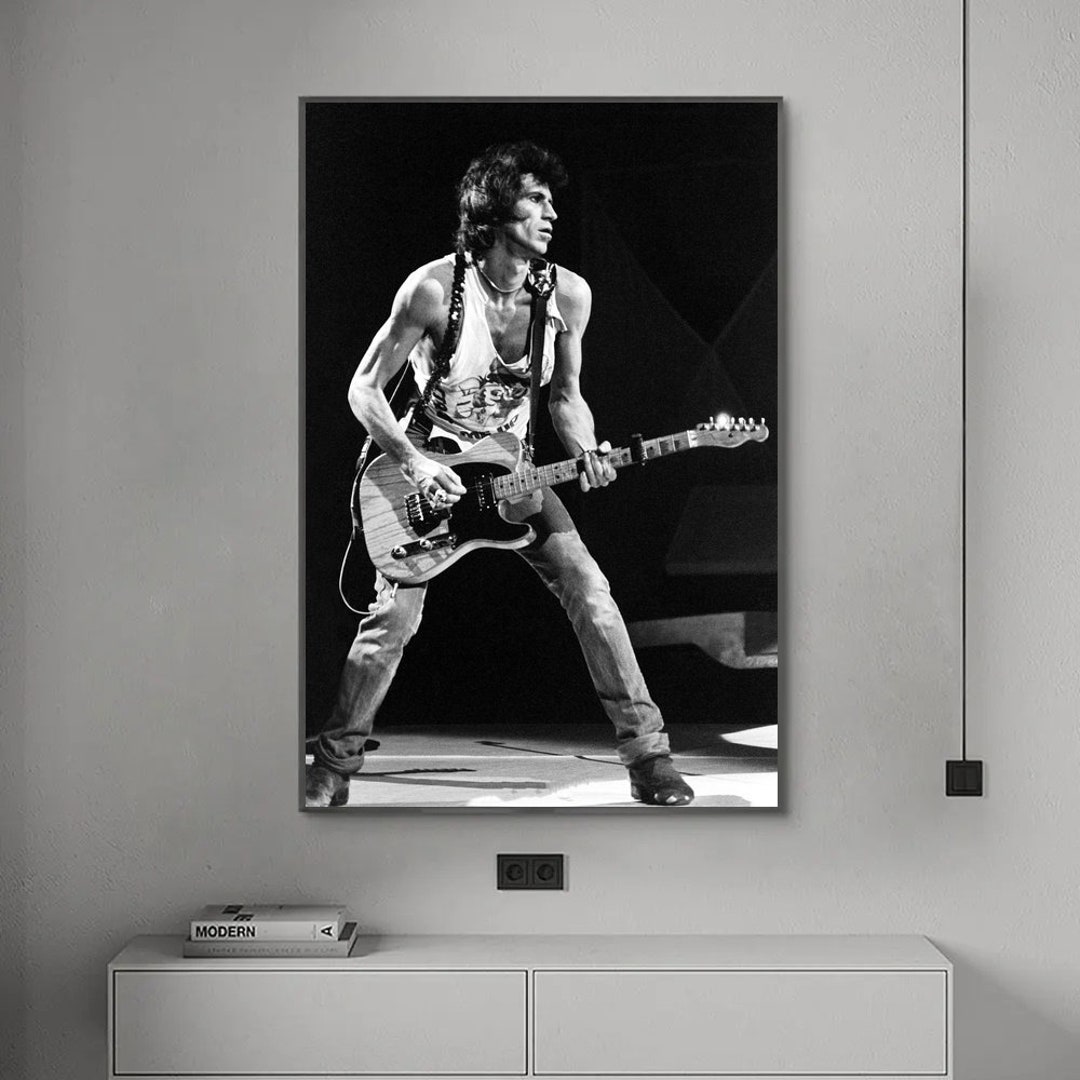 Keith Richards Poster, Music Poster, Canvas Poster, Wall Art, Home ...