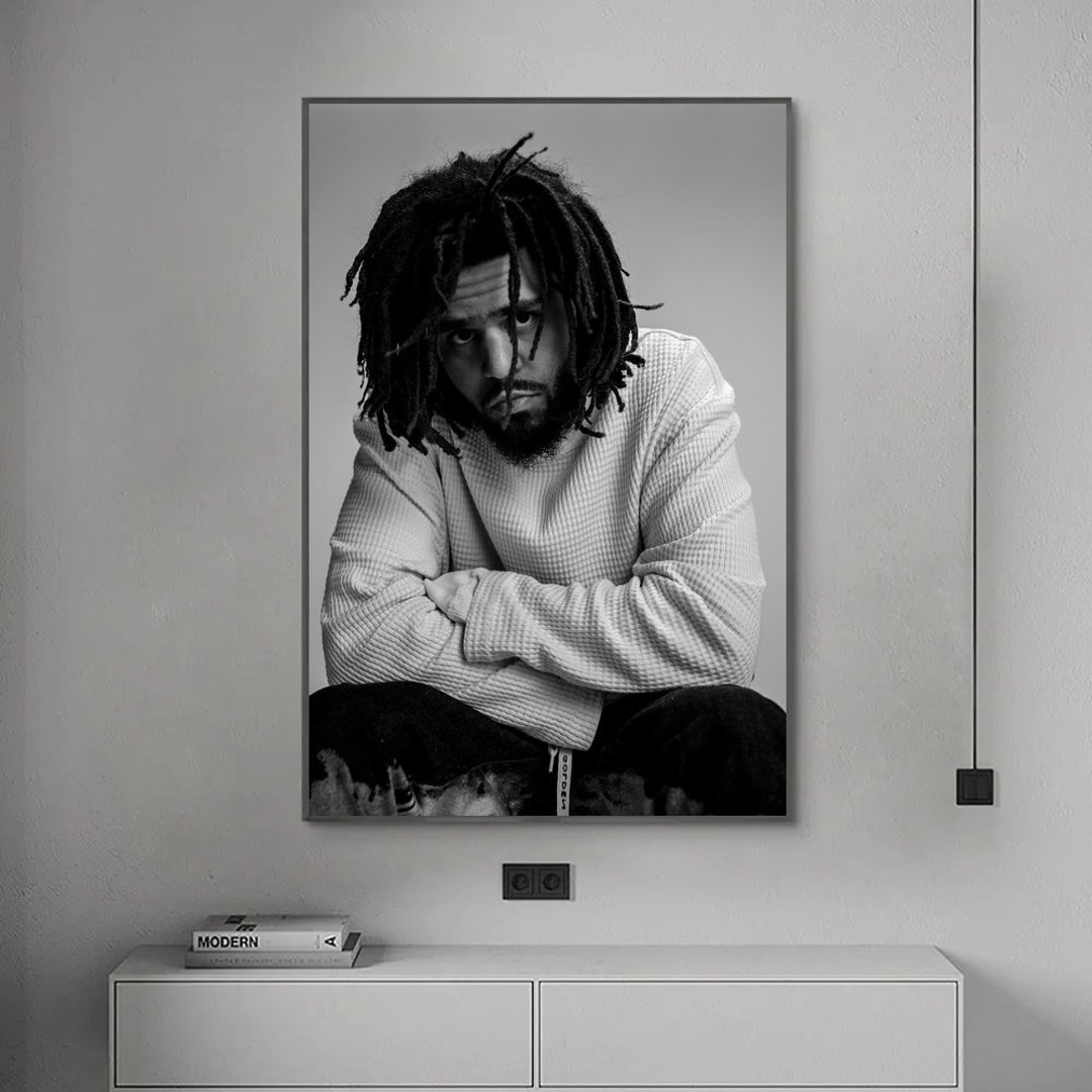 J Cole Poster, Music Poster, Canvas Poster, Wall Art, Home Decor, No ...