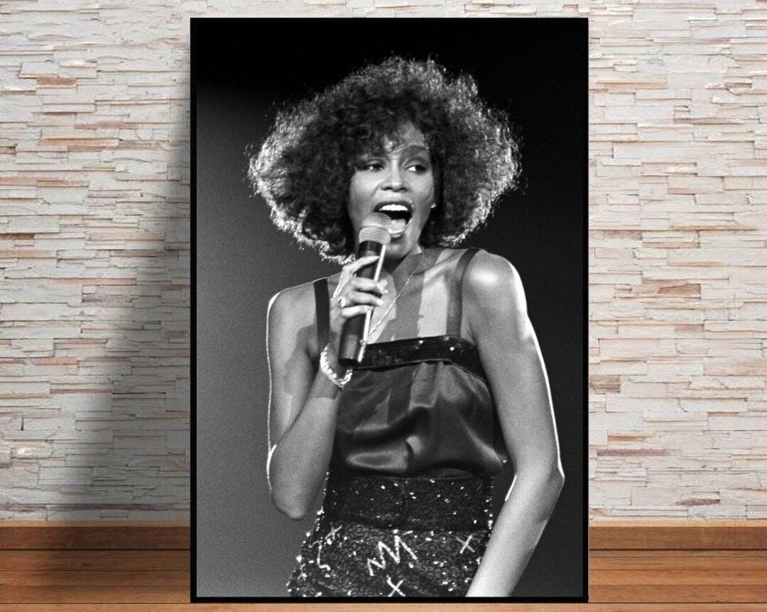 Whitney Houston Music Poster Wall Art Canvas Painting Living - Etsy