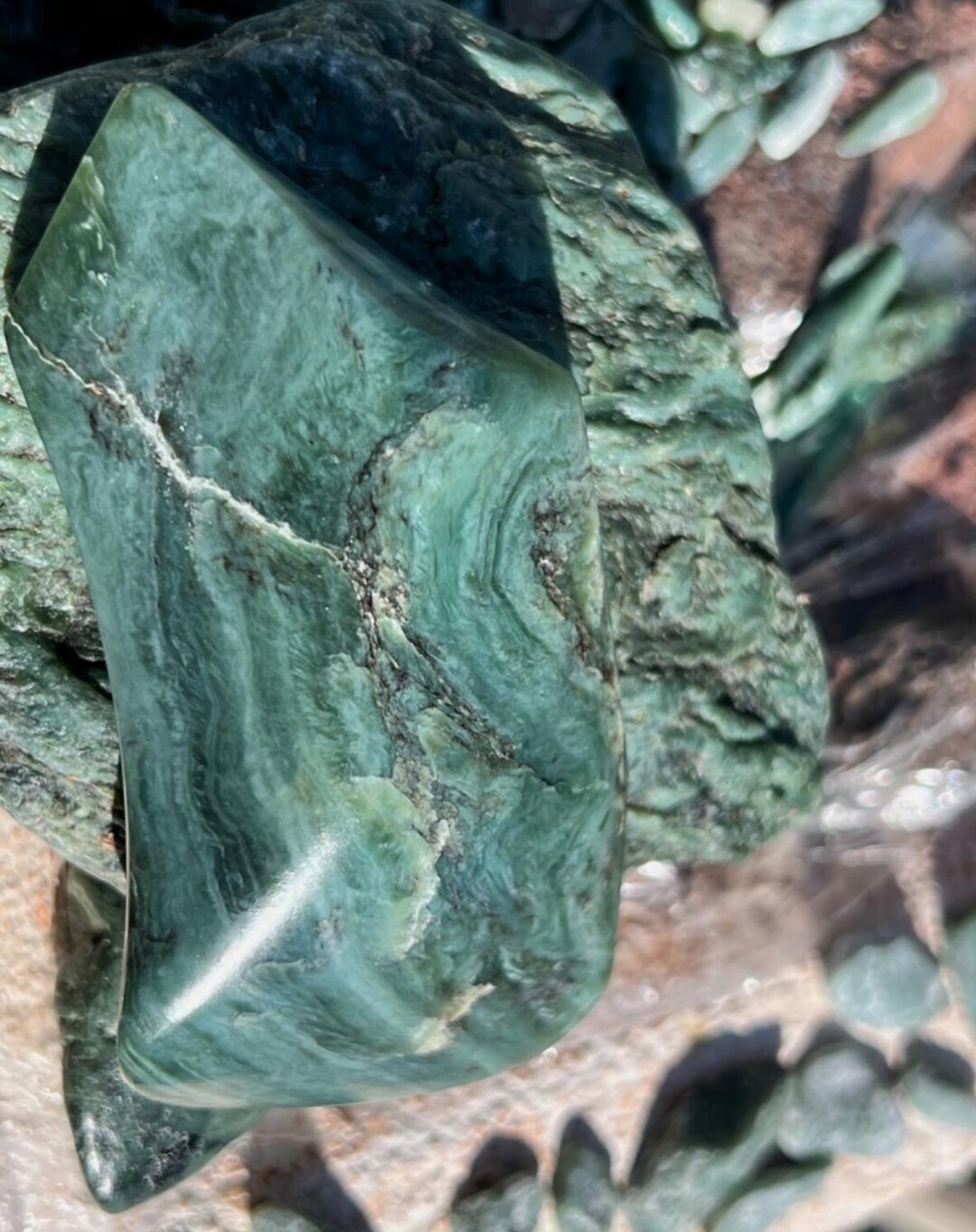 Polished Nephrite Jade Stone Cobble: Ethically Sourced California Jade ...