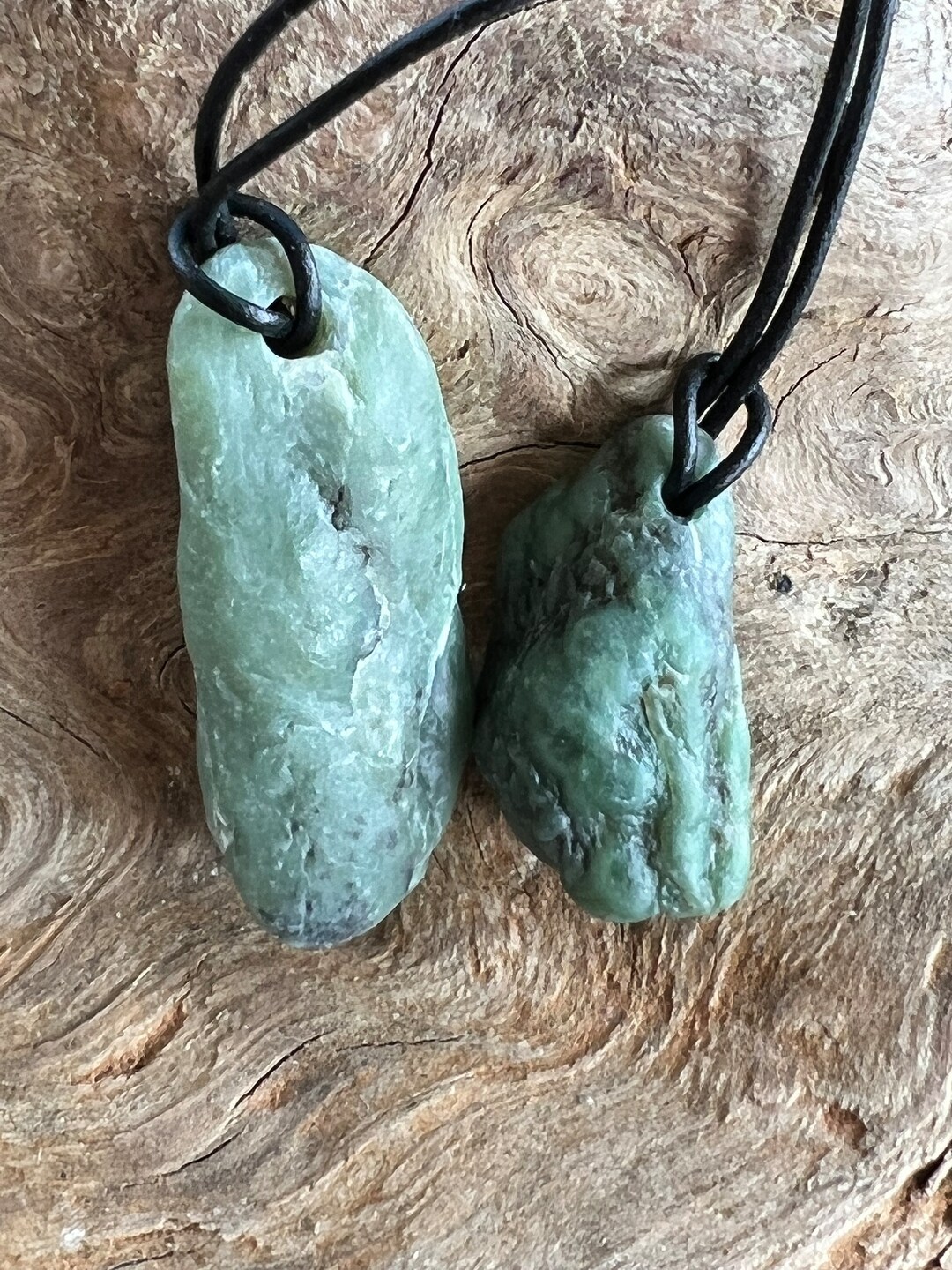 California Nephrite Jade Pebble Pendant: Natural Tremolite Dominant ...