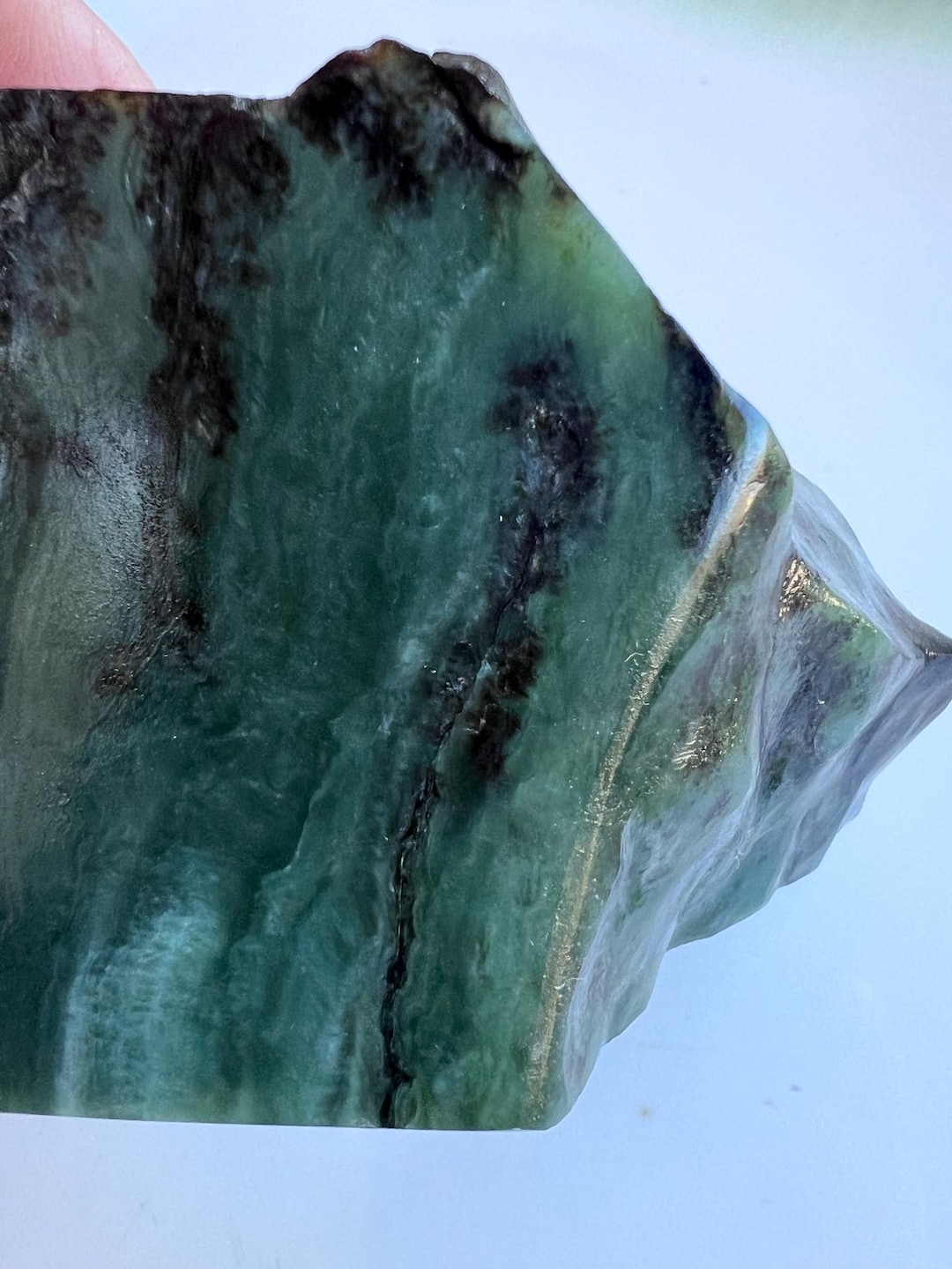 Rare Ocean Blue Nephrite Jade Sculpture, California Jade Cobble - Etsy
