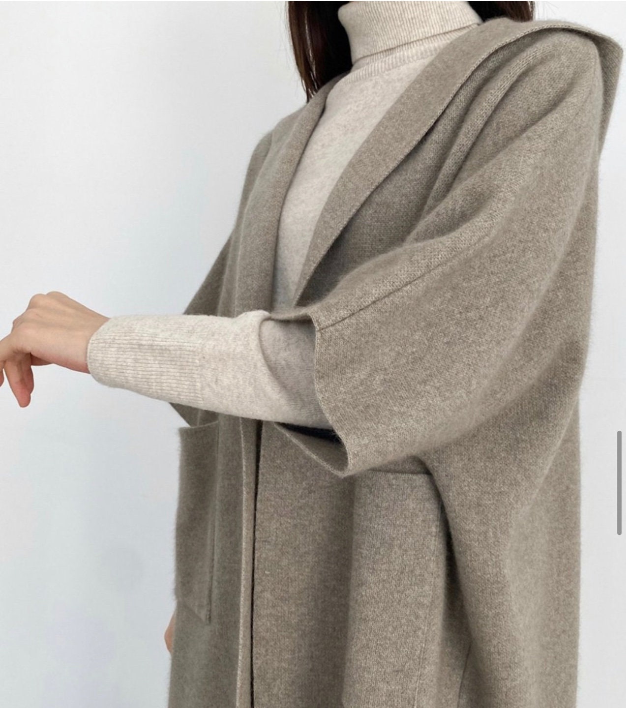 Elegant Cloak Coat Hooded Poncho Cape Coat Plus Size Wool - Etsy