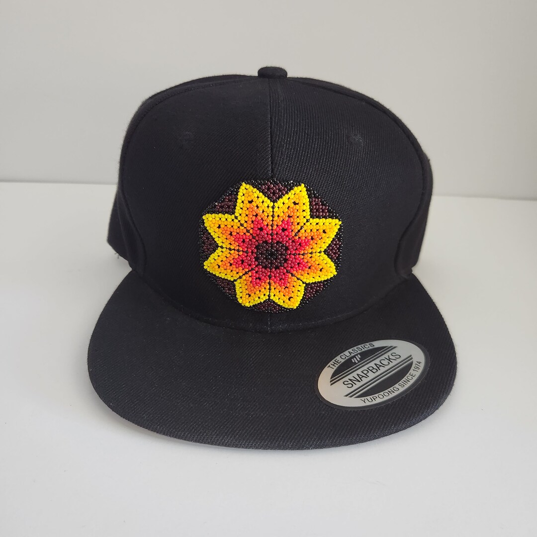 Huichol Cap, Beisbol Cap, Headwear, Wixarika Cap, Huichol Beaded Cap ...