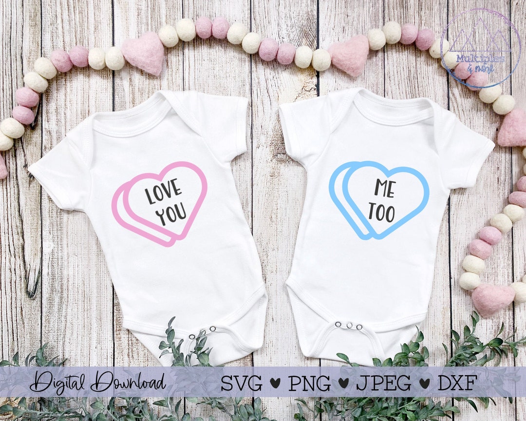 Love You, Me Too Valentine's Day SVG Cut File | Cricut, Silhouette, Svg ...